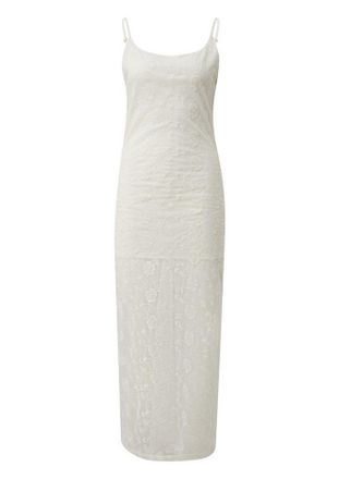QS by s.Oliver Maxikleid Kleid Langes Kleid aus Spitze, Vanessa Mai