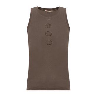 Marni Baumwoll-Oberteil mit Rundhalsausschnitt - - Tops - Damen - Braun - XS