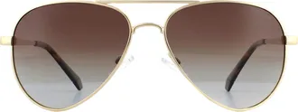 Polaroid Aviator Herren Gold Braun Gradient Polarisierte Sonnenbrille