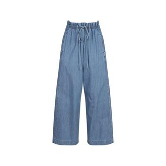 Tela Pantalon &agrave; jambe large en coton