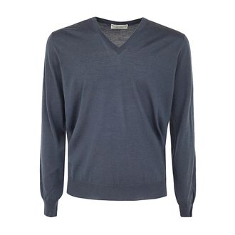FILIPPO DE LAURENTIIS V-neck Strickware - - Knitwear - Herren - Blau - 3XL