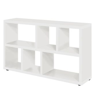 TemaHome home24 Regal III Wabenplatte, lackiert Weiß/Weiß 150 x 83 x 34cm