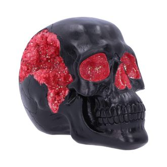Nemesis Now Horror-Totenkopf-Ornament, Polyresin, schwarz-rote Geode, 17 cm