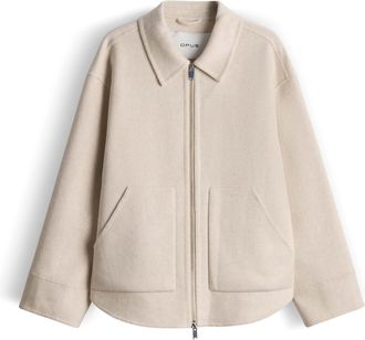 OPUS Damen Jacke | HILLVYN Loose Jacke aus hochwertigem Wolle Mix Natural Glaze, 42