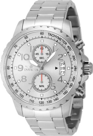 Invicta Specialty 69791 Herrenuhr - Quarzwerk - Stahl mit silbernem Zifferblatt - 47 mm