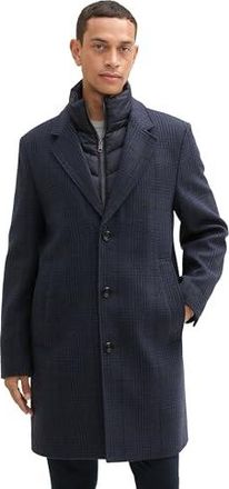 Tom Tailor 1042477 Manteau, 35782-Navy Tonal Big Check, M Hommes