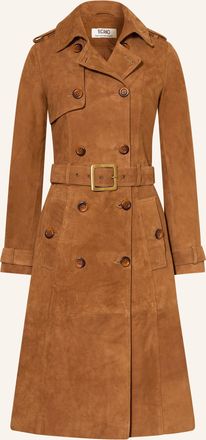 Ricano Ricano Trenchcoat Aus Leder gruen