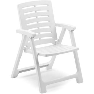 Dmora Dmora Klappbarer Campingstuhl, Made in Italy, 55x59x82 cm, Farbe Wei&szlig;