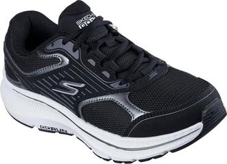 Skechers Femme Go Run Consistent 2.0 Advantage Basket, Black Leather/White Trim/Metallic Trim, 39 EU