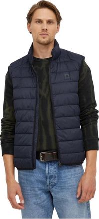 Marc O'Polo Regular Quilted Vest - - Jackets - Herren - Blau - S