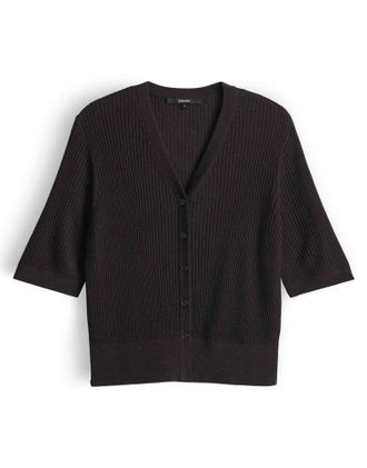 someday Cardigan Tilina aus Strick mit Rippstruktur Verk&uuml;rzte Form mit Knopfleiste und modernem Look