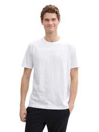 Tom Tailor T-Shirt pour Homme, Blanc 20000., XL