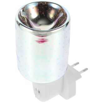 Aboofan Elektrischer 3D-Kerzenw&auml;rmer aus Glas Wachsbrenner Duftlampe f&uuml;r Zuhause Wohnzimmer mit Kreativem Muster und Atmosph&auml;rischer Beleuchtung