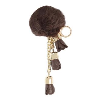 Kazar Femme, Accessoires, Brun, Taille: ONE Size Porte-cl&eacute;s marron avec pompon