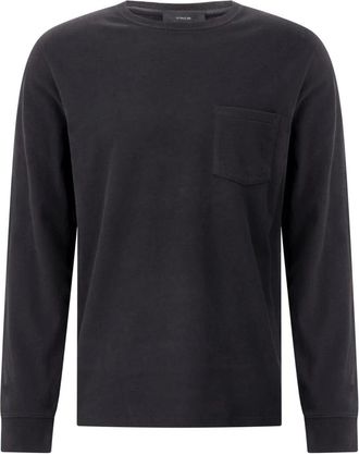 Vince Homme, Tops, Noir, Taille: 2XL Longsleeve en Coton avec Col Rond