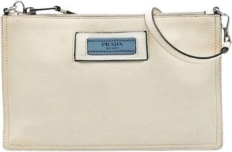 Prada Pre-owned Etiquette Shoulder Bag - Femme - Pre-owned - Blanc - Taille: ONE Size