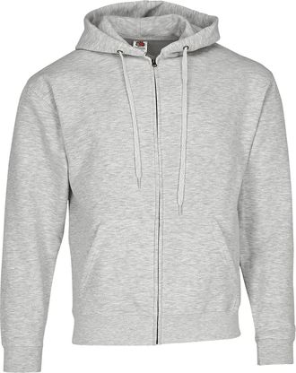 Fruit Of The Loom Fruit of The Loom Herren Sweatshirt Premium Hooded Zip Sweat 293.01, Gr. Large, Grau (Heather Grey 123)