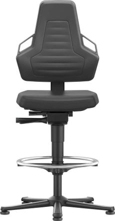 Interstuhl bimos Arbeitsstuhl Nexxit 3 Griff grau Sitzh&ouml;he 570-820 mm Stoff schwarz,Fu&szlig;ring