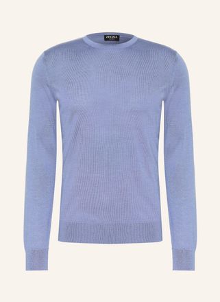 Ermenegildo Zegna Zegna Cashmere-Pullover Mit Seide blau