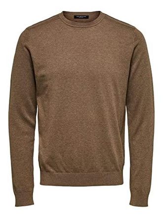 Selected Slhberg Crew Neck B Noos Maillot De Surv&ecirc;tement, Teak, XXL EU