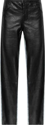 CHRISTOPHER ESBER Jean en cuir d&eacute;construit Troy - Femme - Pantalons - Noir - Taille: 54 FR