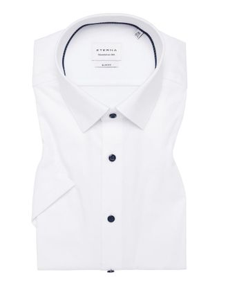 Eterna B&uuml;gelfreies Kurzarmhemd in Twill-Qualit&auml;t, Slim Fit in