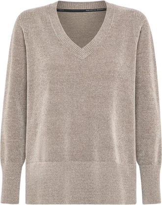 Roberto Ricci Design Rrd, Femme, Pulls, Beige, Taille: 36 FR Maglia scollo a V in ciniglia