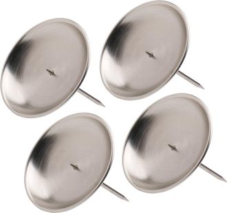 NKlaus 4X Adventskranz Kerzenteller &Oslash;10cm Kranzteller Advent Messing Silber matt Deko 10669