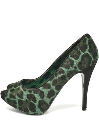 Dolce & Gabbana escarpins à imprimé léopard 130 mm (2024) - Vert