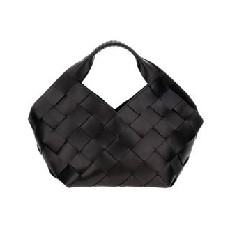 Dragon Diffusion Femme, Sacs, Noir, Taille: ONE Size Borsa a mano in pelle a listelli intrecciata