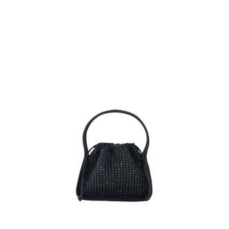 Alexander Wang Schwarze Synthetische Kleine Tasche mit Tragegriff - - Bags - Damen - Schwarzk - ONE SIZE