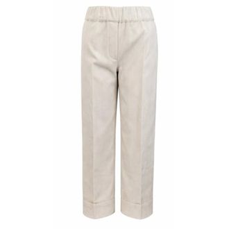 D.exterior Femme, Pantalons, Beige, Taille: 36 FR Wide Pantalons