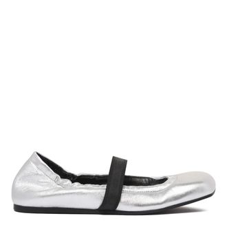 Vic Mati&eacute; Silberne Lederballerinas - - Shoes - Damen - Grau - 36 EU