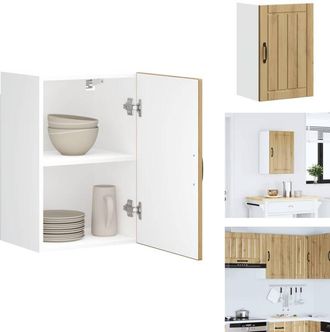 vidaXL Küchen-Hängeschrank Lucca Artisan-Eiche Holzwerkstoff - Küchen-Wandschrank - Küchen-Wandschränke - Wandschrank Küche - Küchenschrank