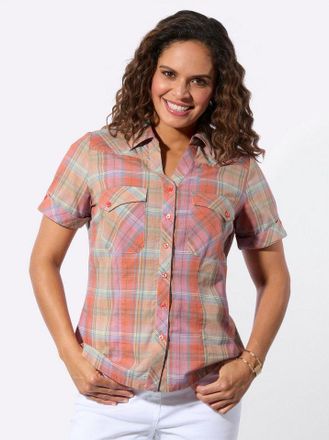Witt Klassische Bluse Karo-Bluse Kurzarm