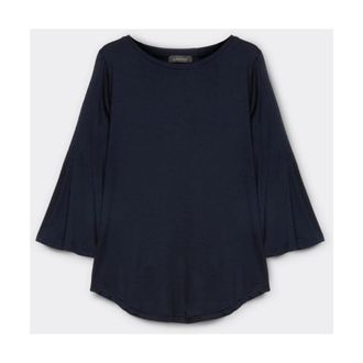 Elena Miro Stilvolles Stricktop - - Tops - Damen - Blau - M