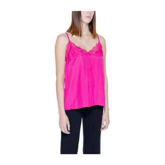 Vila Vila, Femme, Tops, Rose, Taille: 38 FR Haut Cami Rose en Dentelle