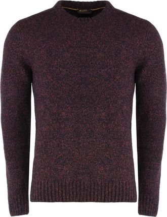Moorer Homme, Pulls, Brun, Taille: M Pull Ras du Cou Gerone