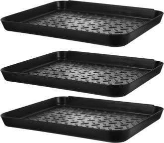 Hemobllo SAFIGLE 3 St&uuml;ck Schuhaufbewahrungs Tablett aus Robustem Kunststoff Vielseitige Schuhablage f&uuml;r Innen Au&szlig;en Gro&szlig;fl&auml;chige Aufbewahrungsschale f&uuml;r Stiefe