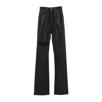 Golden Goose Schwarze Distressed Denim Straight-Leg Jeans - - Jeans - Damen - Schwarzk - W27