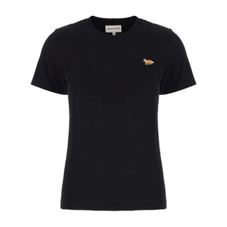 Maison Kitsun&eacute; Femme, Tops, Noir, Taille: 36 FR T-shirt D&eacute;contract&eacute; en Coton de Diff&eacute;rentes Couleurs