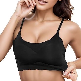 Generic 2026 Soutien-gorge pour femme Soutien-gorge confortable et sexy avec bretelles dans le dos envelopp&eacute; sur la poitrine d&eacute;bardeur de sport, Noir, S
