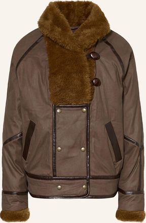 Isabel Marant Marant &Eacute;toile Overjacket Olinka Mit Kunstfell braun
