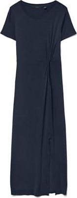 Vero Moda PETITE Vmava Lulu SS Ancle Dress GA Petite Robe, Blazer Bleu Marine, XS Femme