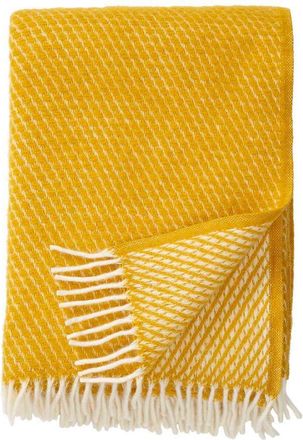 Klippan Creme-gelbe Wolldecke