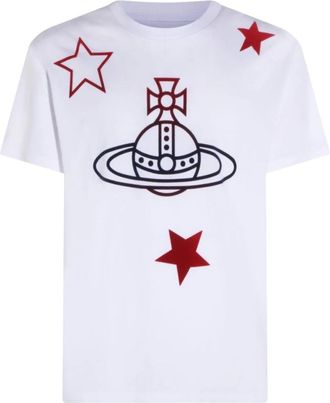 Vivienne Westwood Homme, Tops, Blanc, Taille: S Orb and Stars Classic T-shirt