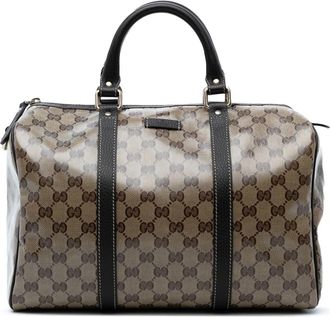 Gucci Crossbody Bags - Medium GG Crystal Joy Boston Bag - Gr. unisize - in Braun - für Damen