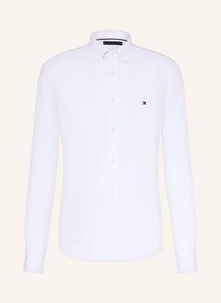 Tommy Hilfiger Piqu&eacute;-Hemd Regular Fit weiss