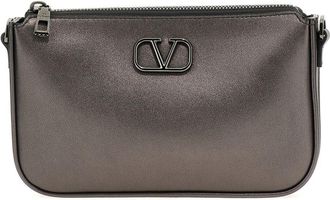 Valentino Garavani sac à bandoulière à détail VLogo - Gris