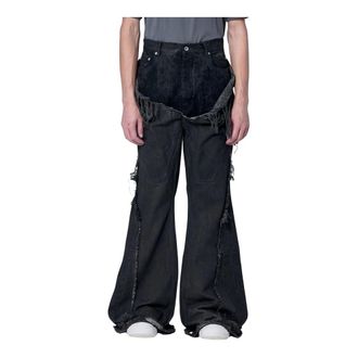 Rick Owens Slivered Shredded Bootcut Jeans - - Jeans - Herren - Grau - W34